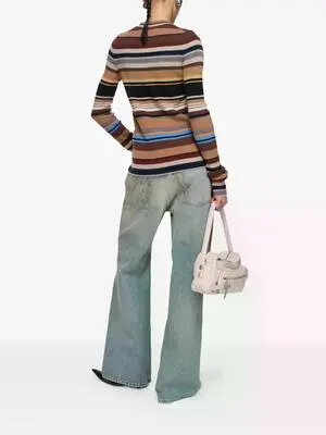 Acne Studios Striped Zip-up Cardigan