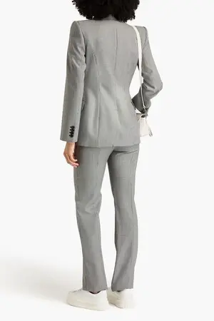 Alexander McQueen Double-breasted Houndstooth Wool Blazer