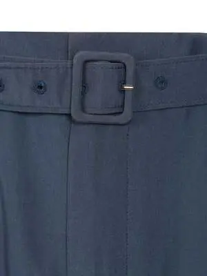 Saint Laurent Habutai Silk Belted Trousers