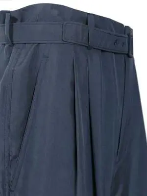 Saint Laurent Habutai Silk Belted Trousers