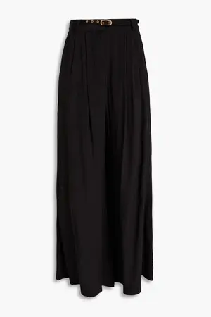 Zimmermann Polka Dot Satin Wide-leg Pants - Black