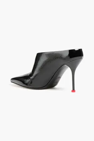 Alexander McQueen Thorn Patent Leather Mules