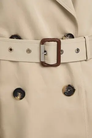 Alexander McQueen Cotton Gabardine Trench Coat