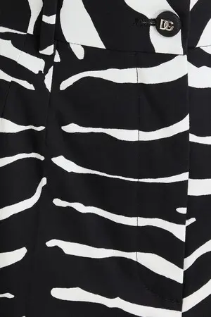 Dolce & Gabbana Zebra-print Cotton-blend Twill High-rise Shorts