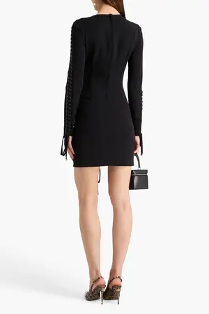 Dolce & Gabbana Lace-up Stretch-crepe Mini Dress