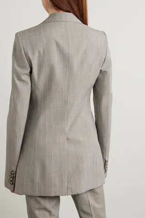 Stella McCartney Pinstriped Wool Blazer - Stone