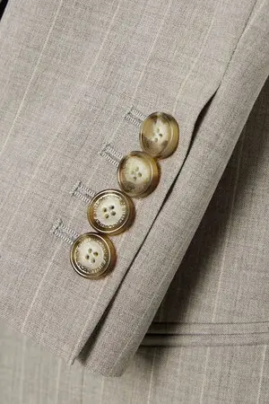 Stella McCartney Pinstriped Wool Blazer - Stone