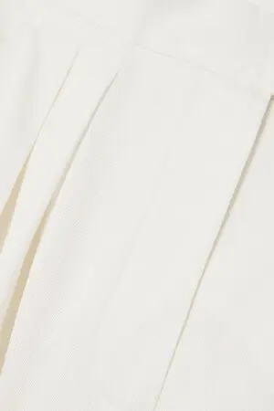 Max Mara Chenzia Pleated Cotton Wide-leg Pants
