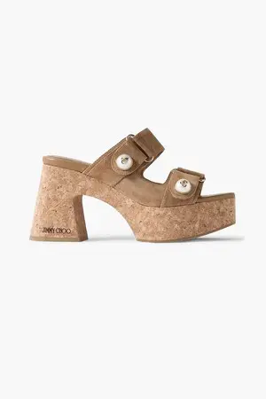Pearly Bead Platform Clogs