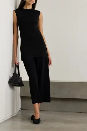 Max Mara Ribbed Knit Tank With Side Slits