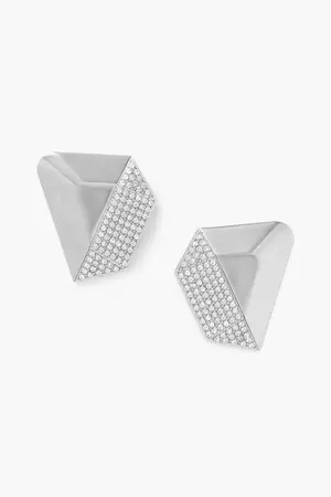 Amina Muaddi Gisele Tone Crystal Earrings