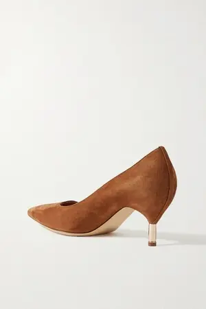 Gabriela Hearst Sofia Suede Pointed Toe Pumps