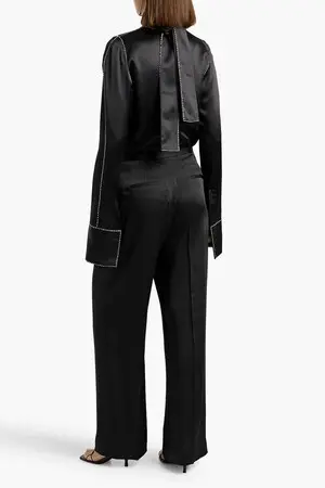 RÓHE Satin-crepe Wide-leg Pants