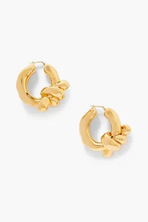 JIL SANDER Tone Hoop Earrings - Gold