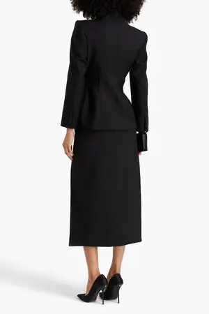 Alexander McQueen Double-breasted Wool And Mohair-blend Crepe Blazer