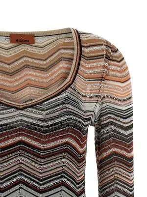 Missoni Chevron Lamé Sequin Mini Dress