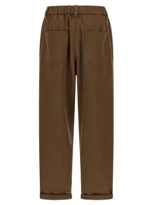 Brunello Cucinelli Baggy Pull-on Trousers - Brown