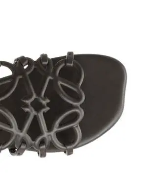 Loewe Petal Leather Sandals - Brown