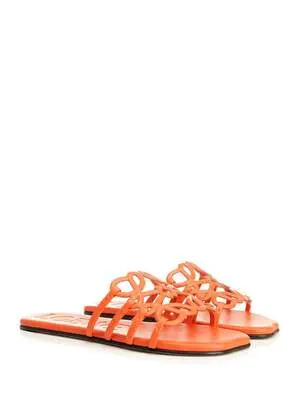 Loewe Slide Anagram Petal Sandals - Multicolor