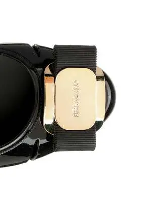 FERRAGAMO Vara Bow Jelly Ballerinas With Side Cut-outs - Black