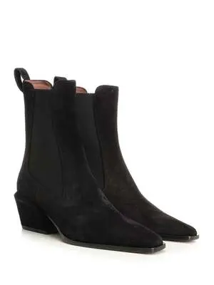 Paris Texas Bettina Suede Ankle Boots - Black