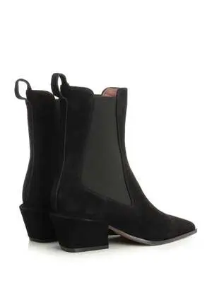 Paris Texas Bettina Suede Ankle Boots - Black