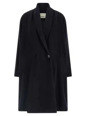 Isabel Marant Étoile Elise Double-breasted Wool Blend Coat - Black