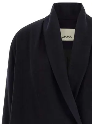 Isabel Marant Étoile Elise Double-breasted Wool Blend Coat - Black