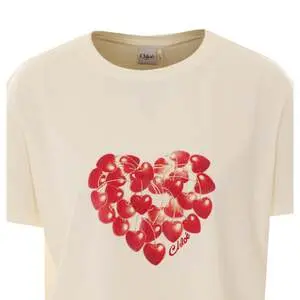 Chloé Mélange Jersey T-shirt - White