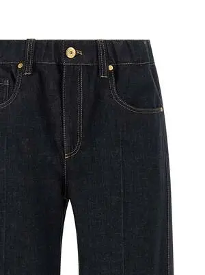 Brunello Cucinelli Contemporary Pull-on Wide Leg Jeans