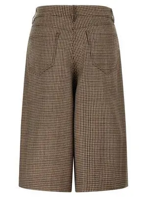 Brunello Cucinelli Prince Of Wales Lamé Bermuda Shorts - Brown