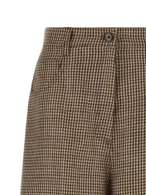 Brunello Cucinelli Prince Of Wales Lamé Bermuda Shorts - Brown