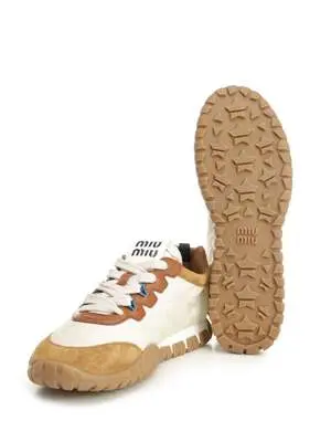 Miu Miu Tyre" Technical Fabric And Suede Sneakers - Multicolor