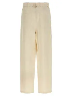 Brunello Cucinelli Five-pocket Linen Blend Trousers - White