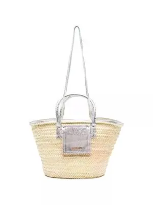 Jacquemus Le Panier Soli Woven Tote Bag - Neutrals