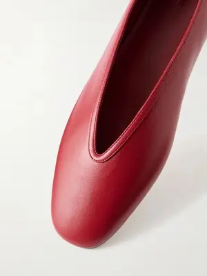Le Monde Beryl Luna Leather Ballet Flats - Red