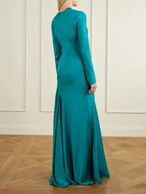 Alexander McQueen Draped Satin Gown