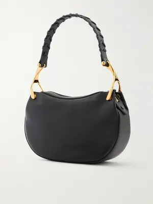 Alexander McQueen Wishbone Braided Leather Shoulder Bag
