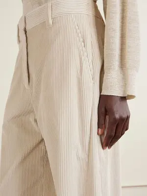 Brunello Cucinelli Cotton Wide-leg Trousers - Neutrals