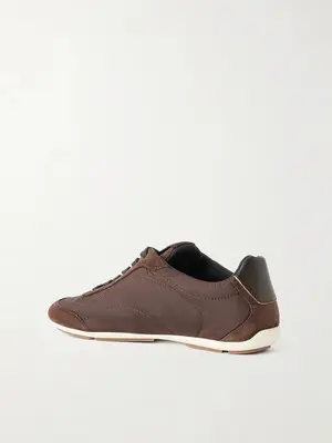 Brunello Cucinelli Quilted Shell And Suede Sneakers