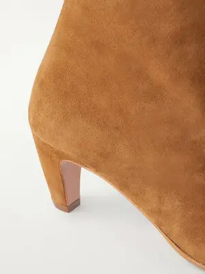 AQUAZZURA Sloan 50 Suede Chelsea Boots - Brown
