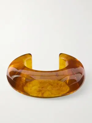 LIZZIE FORTUNATO Arc Resin Cuff - Tortoiseshell