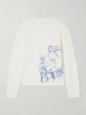 Aimé Leon Dore Artiste" Embroidered Mesh Sweatshirt