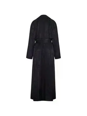 Adam Lippes Gareth Moiré Trench Coat - Black
