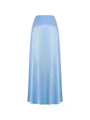Adam Lippes Nova Silk Skirt - Blue