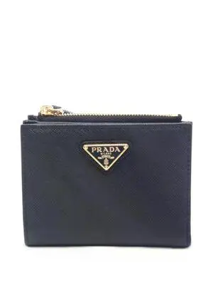 Prada 2020s Triangle-logo Bi-fold Wallet - Black