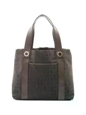 BVLGARI Logomania Canvas Tote Bag - Brown