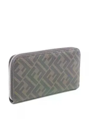 Fendi 2000s Diagonal Zip Round-zipper Wallet