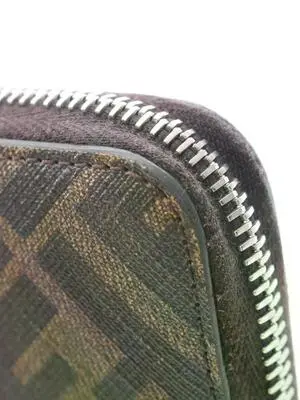 Fendi 2000s Diagonal Zip Round-zipper Wallet
