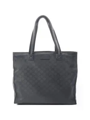 Gucci Gg Monogram Tote Bag - Black